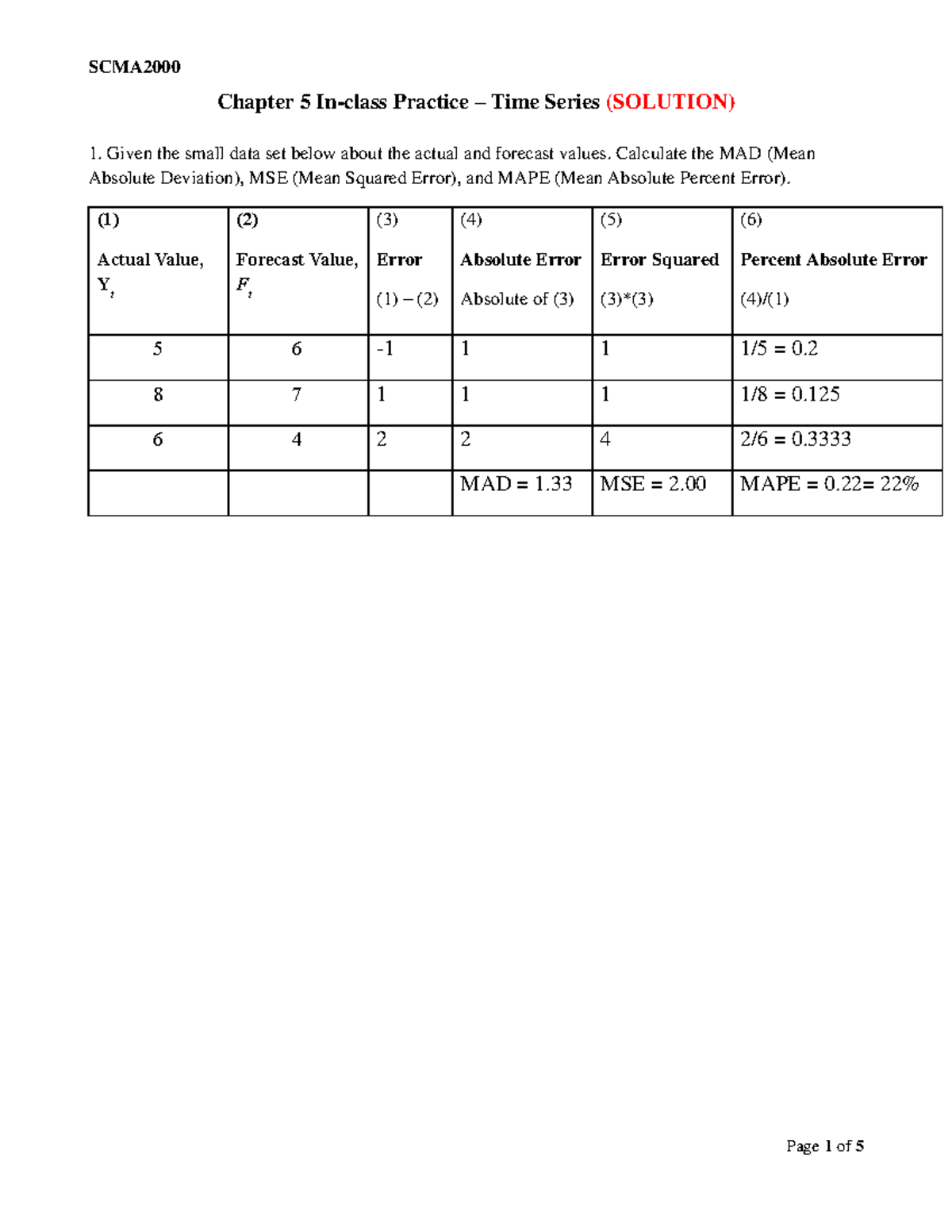 In-class Practice (Time Series) - Solution - Chapter 5 In-class ...