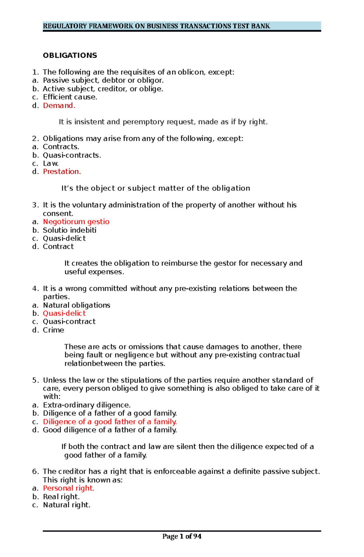 Docx - practice - OBLIGATIONS The following are the requisites of an ...