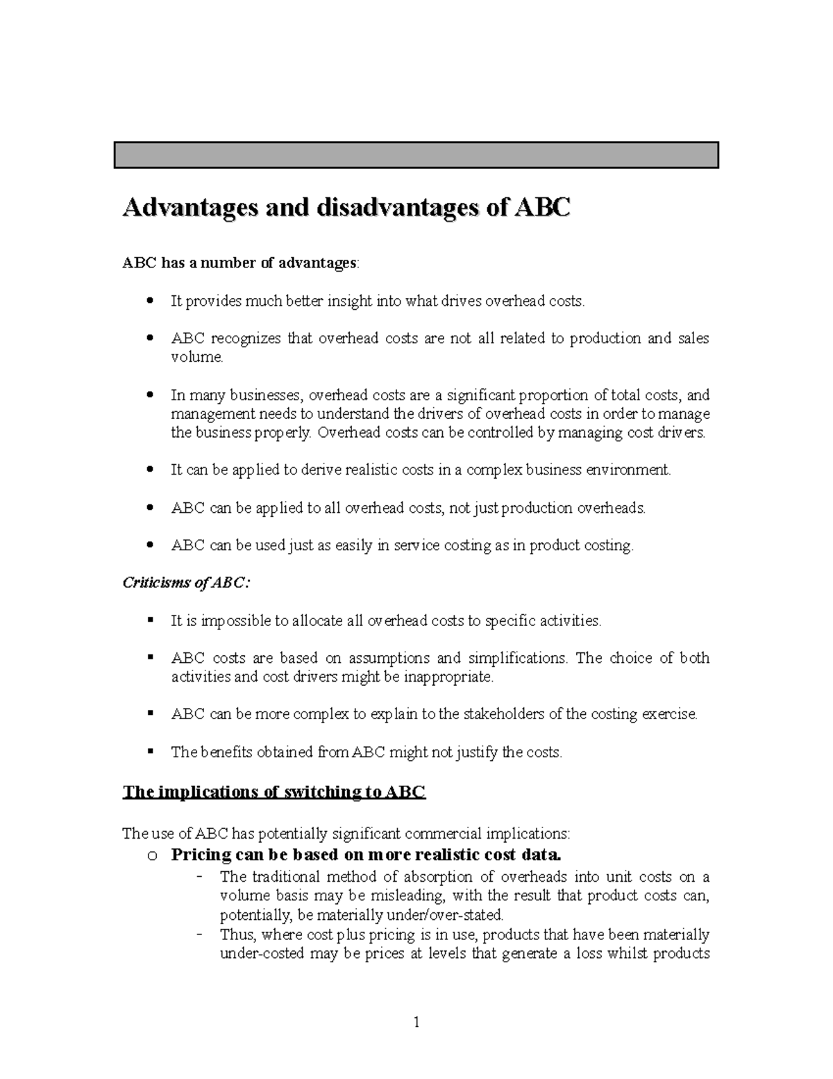 Short notes for quick revision - Advantages and disadvantages of ...