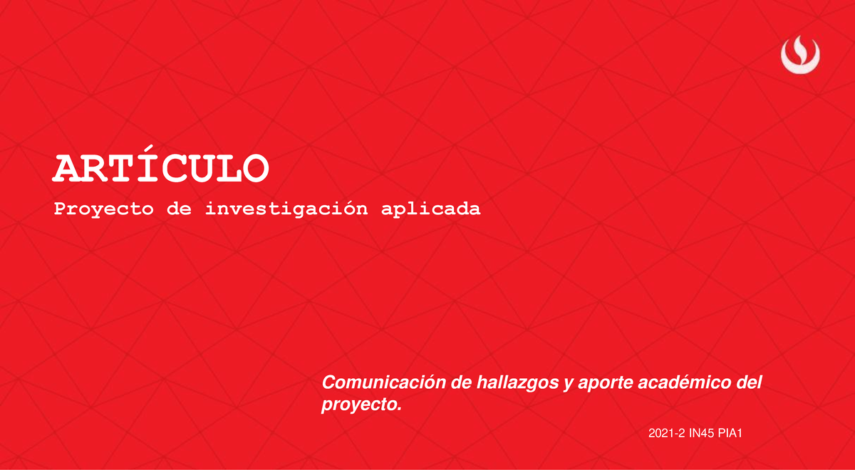 Unidad V - Artículo - ffffffffffffffffffff - ARTÍCULO Proyecto de ...