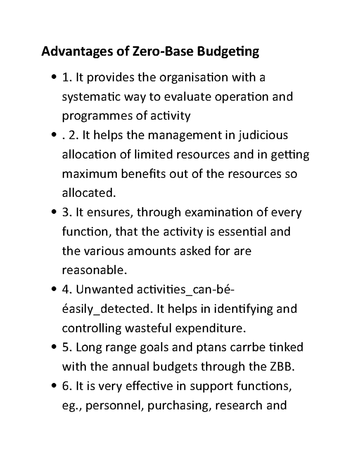 Advantages of Zero based budgeting - Advantages of Zero-Base Budgeting ...