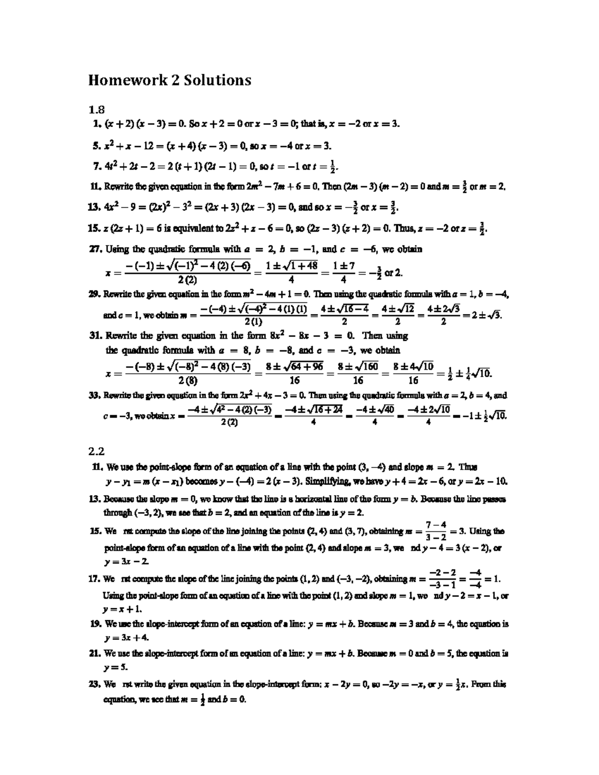 Homework 2 Solutions - ADMN 1607 - Homework 2 Solutions 1. 3. - Studocu