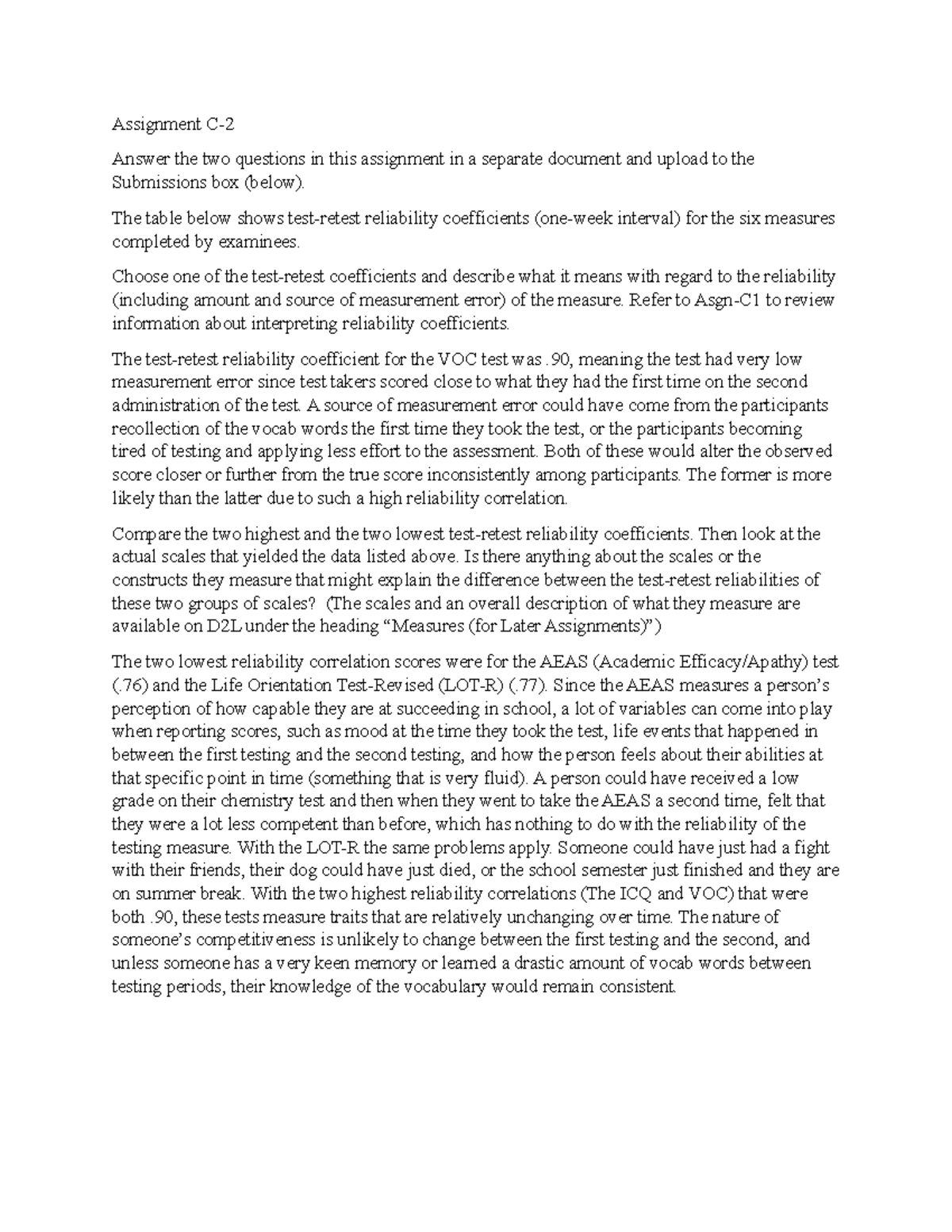 Assignment C2 - Assignment C- Answer the two questions in this ...