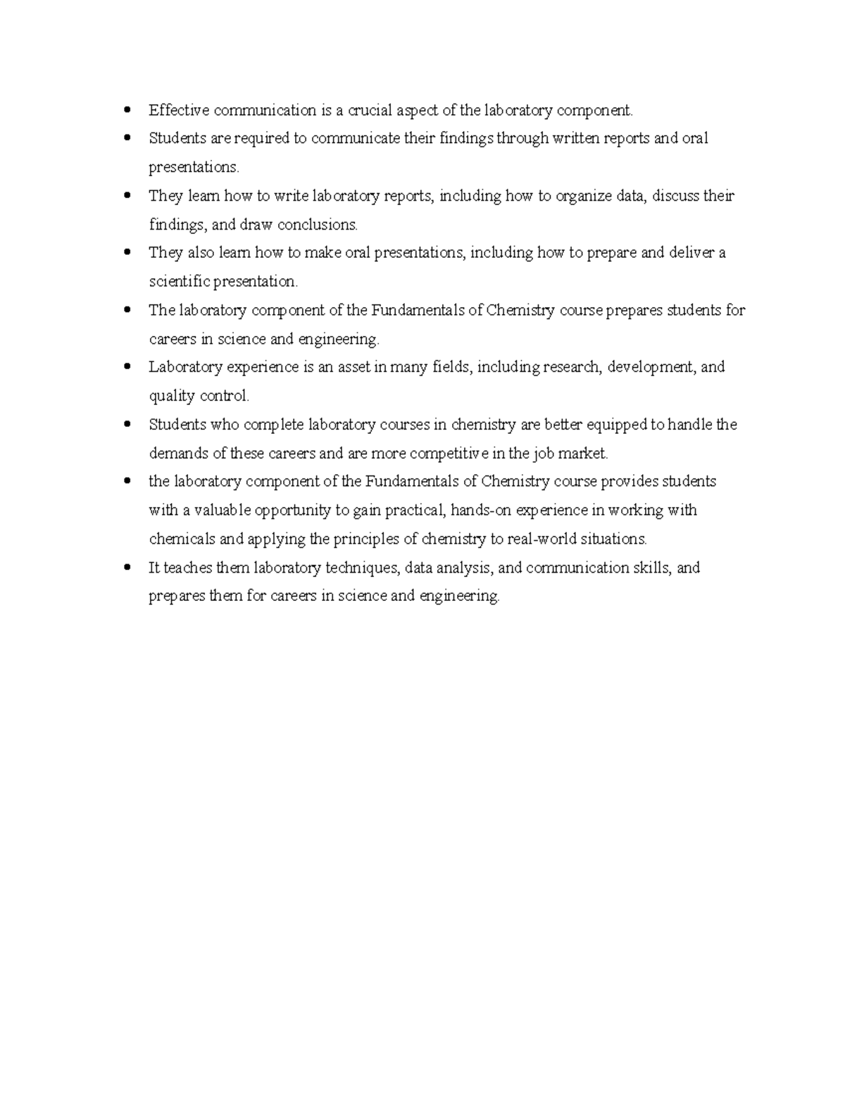 Fundamentals OF Chemistry Notes 5 - Effective communication is a ...