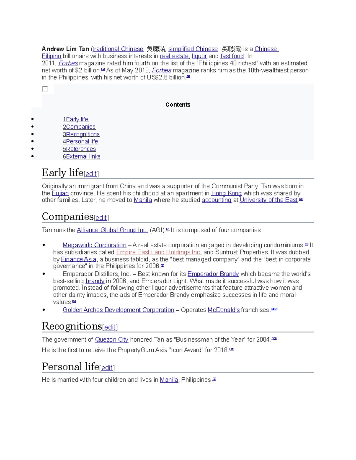 Andrew Tan - You can use this as reference. - Andrew Lim Tan ...