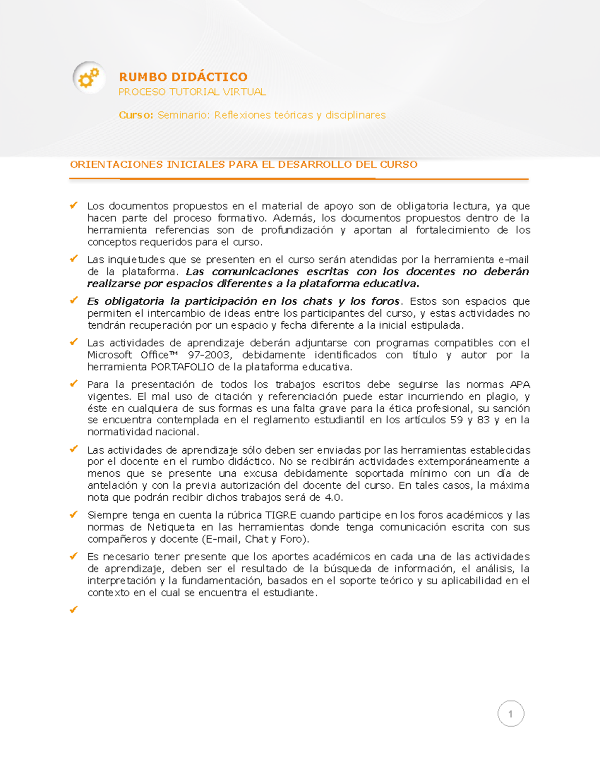 Fucla rdseminarioreflexionesteoricasydisciplinares 2017 - RUMBO ...