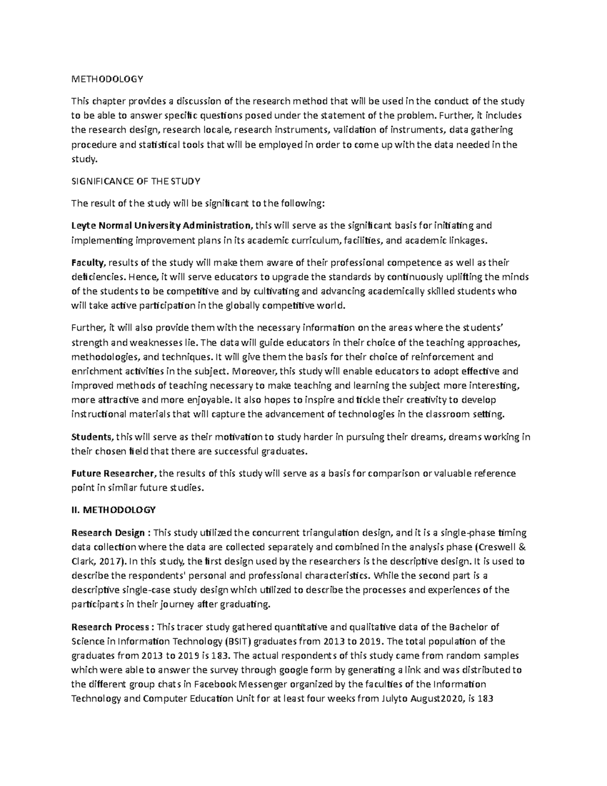 Methodology and significance - METHODOLOGY This chapter provides a ...