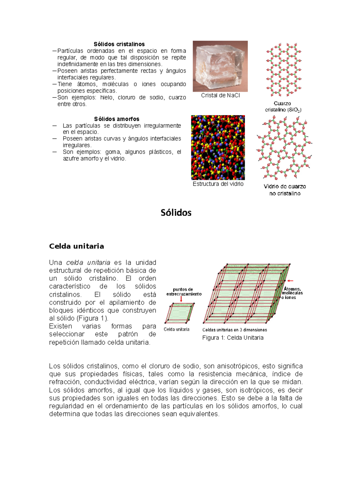 Propiedades DE LOS Solidos - Sólidos cristalinos ─ Partículas ordenadas ...