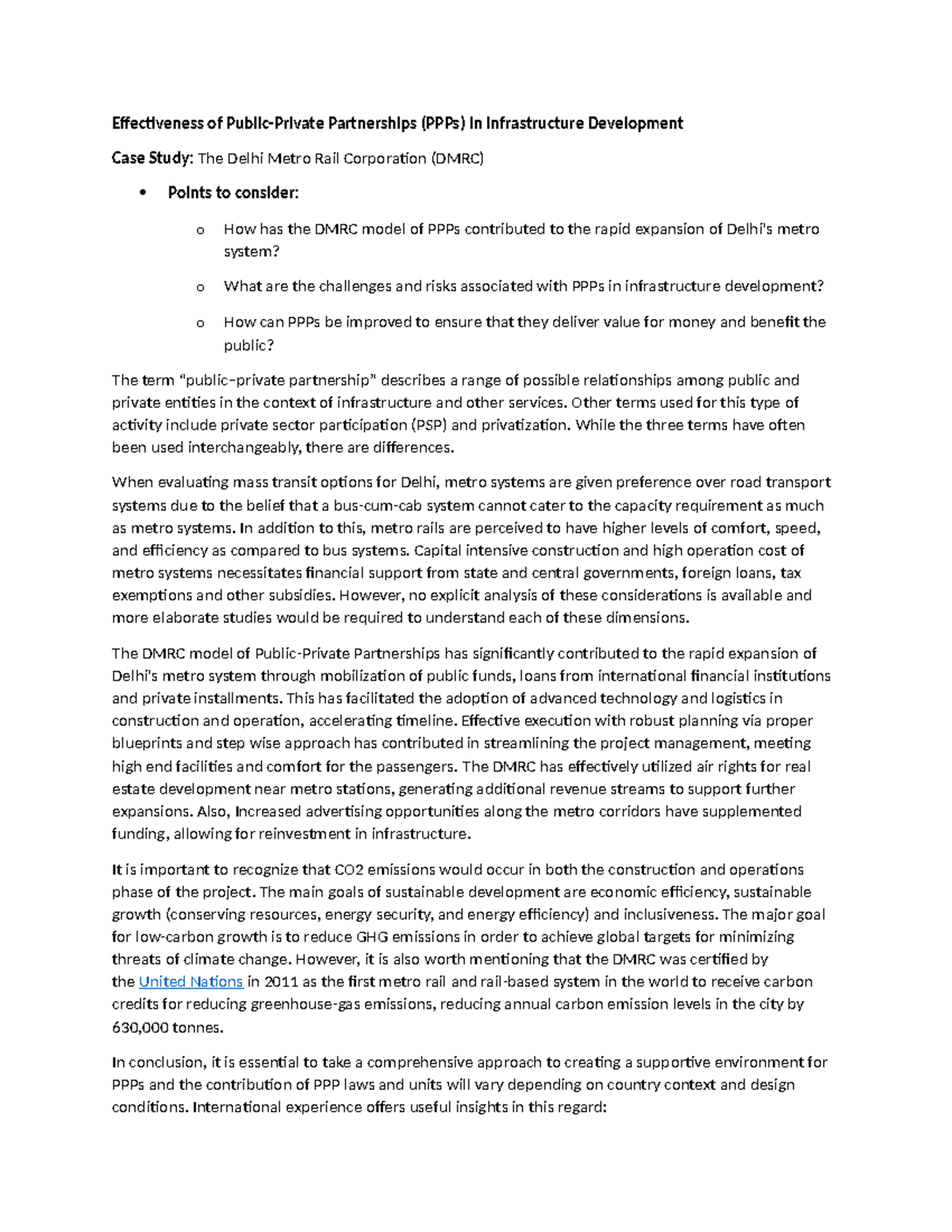 Effectiveness of Public Policy - Effectiveness of Public-Private ...