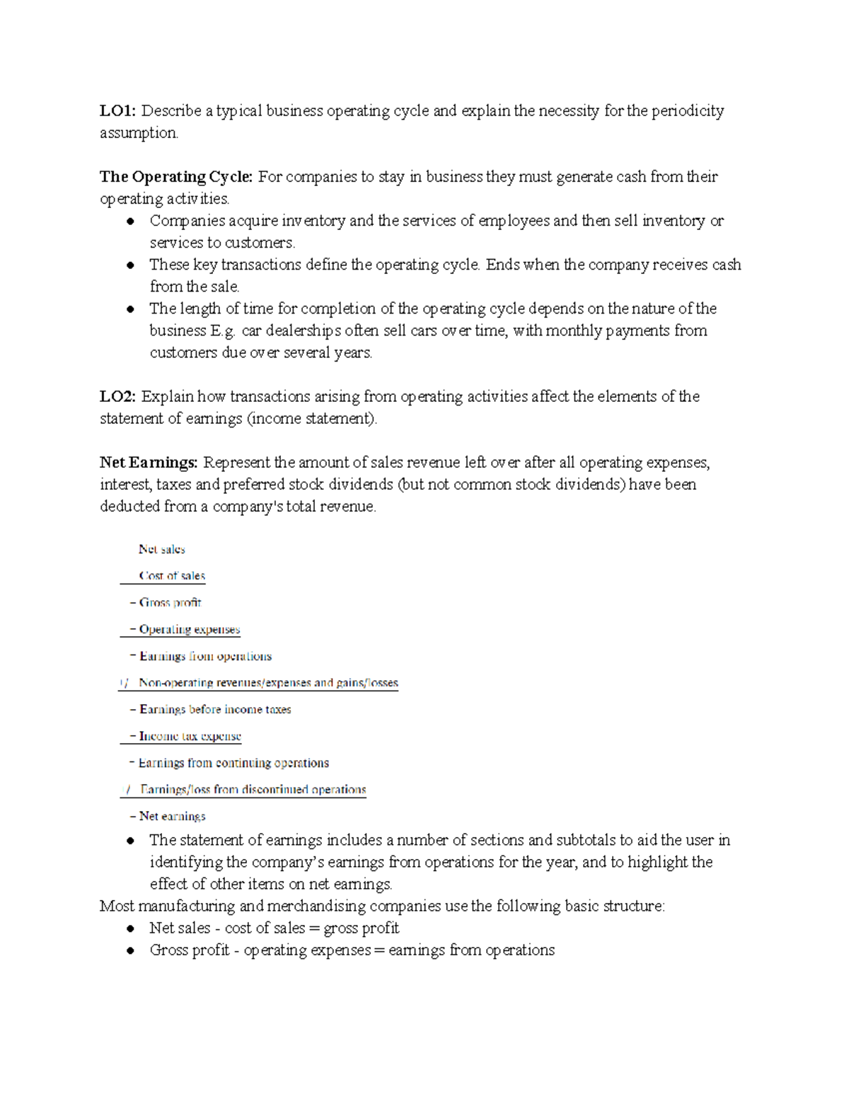 COMM 217 Chapter 3 - Notes taken from slides - LO1: Describe a typical ...