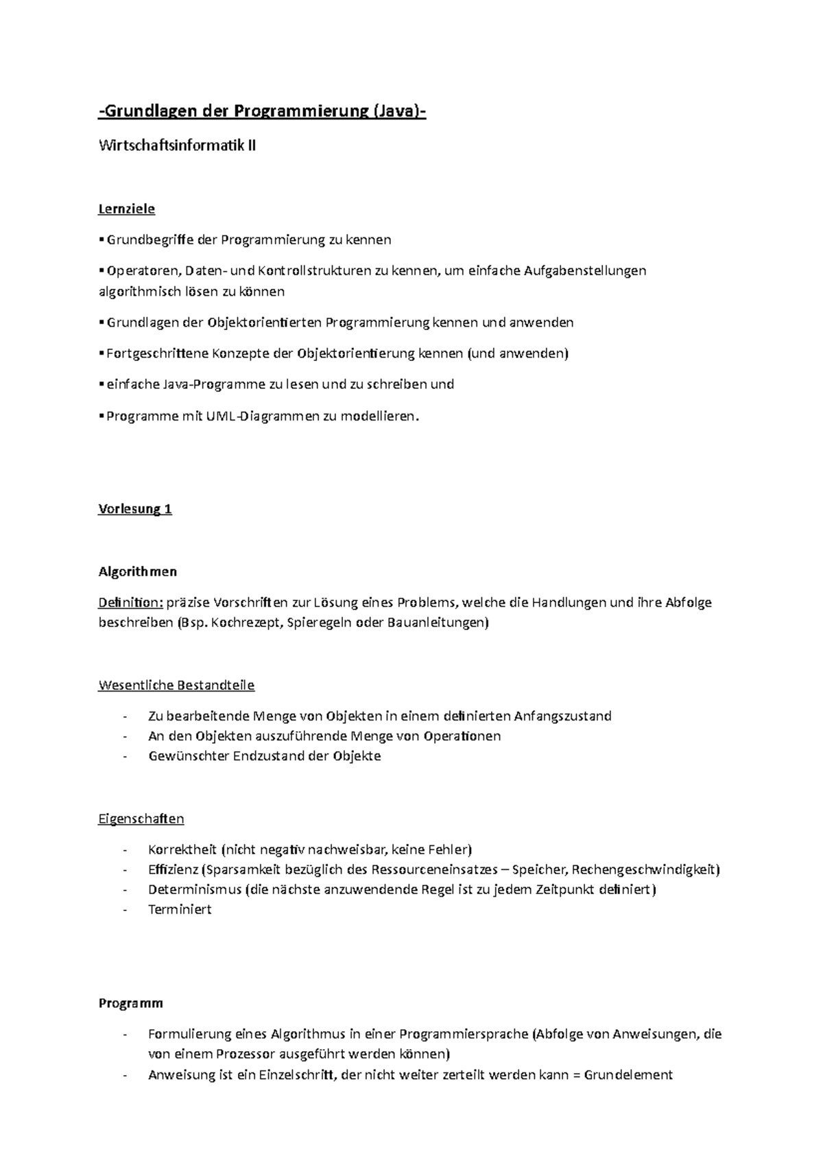 Grundlagen der Programmierung (Java) -Grundlagen der Programmierung ...