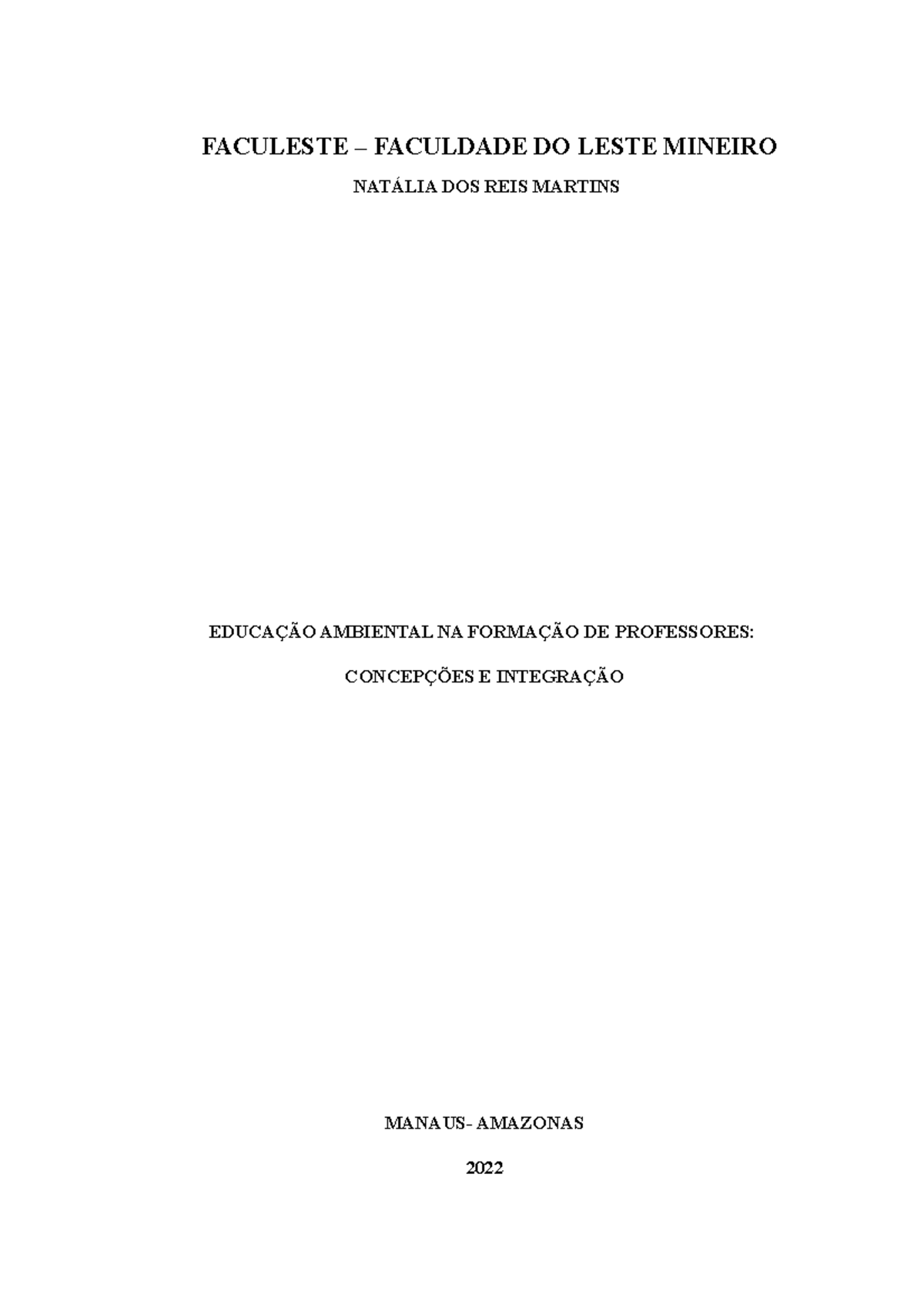 Educación Ambiental - ARTICULO PARA CONCLUSIÓN DE CURSO - FACULESTE ...