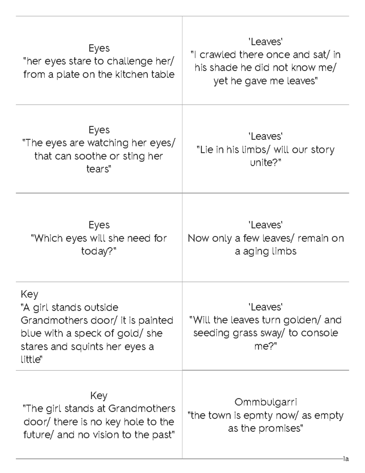 Ali Cobby Eckermann Inside my Mother quizlet - Eyes "her eyes stare to challenge her/ from a ...