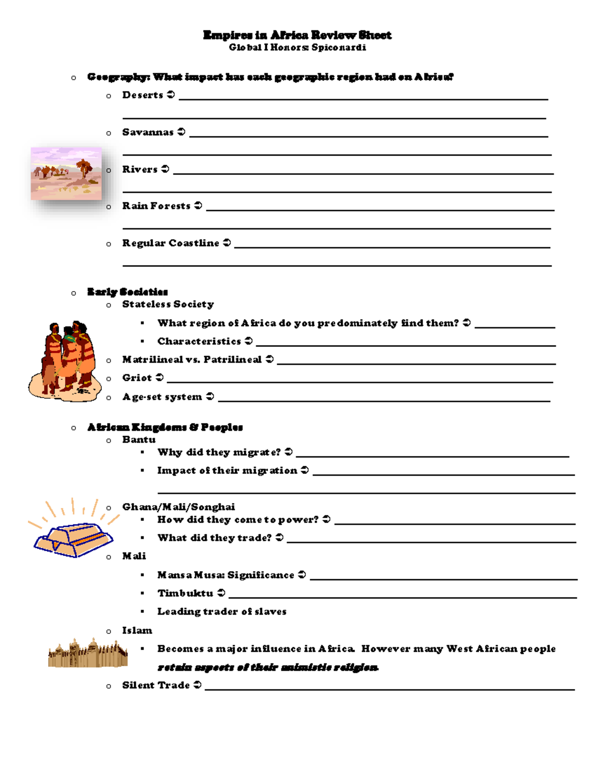 Global+I+Honors+-+Africa+Review+Sheet - Empires in Africa Review Sheet ...
