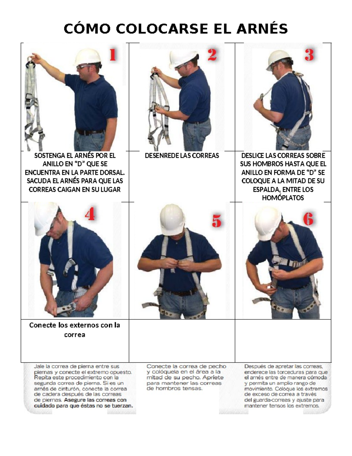 CÓMO Colocarse EL Arnés - Seguridad Industrial - CÓMO COLOCARSE EL ...
