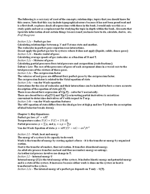 CHEN 4521 Final-Equations - 1 FINAL EXAM PChem For Engineers (Musgrave ...