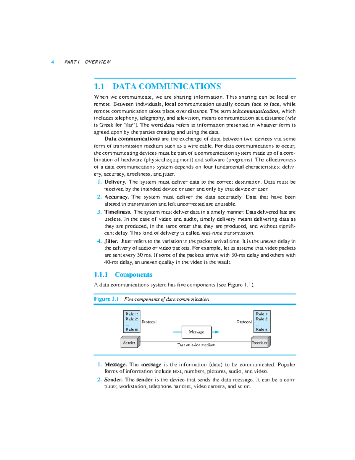 Ch2 - good - 4 PART I OVERVIEW 1 DATA COMMUNICATIONS When we communicate, we are sharing - Studocu