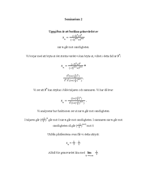 Seminarium 4-4 Matematik för naturvetenskaper II - Seminarium 4 ...