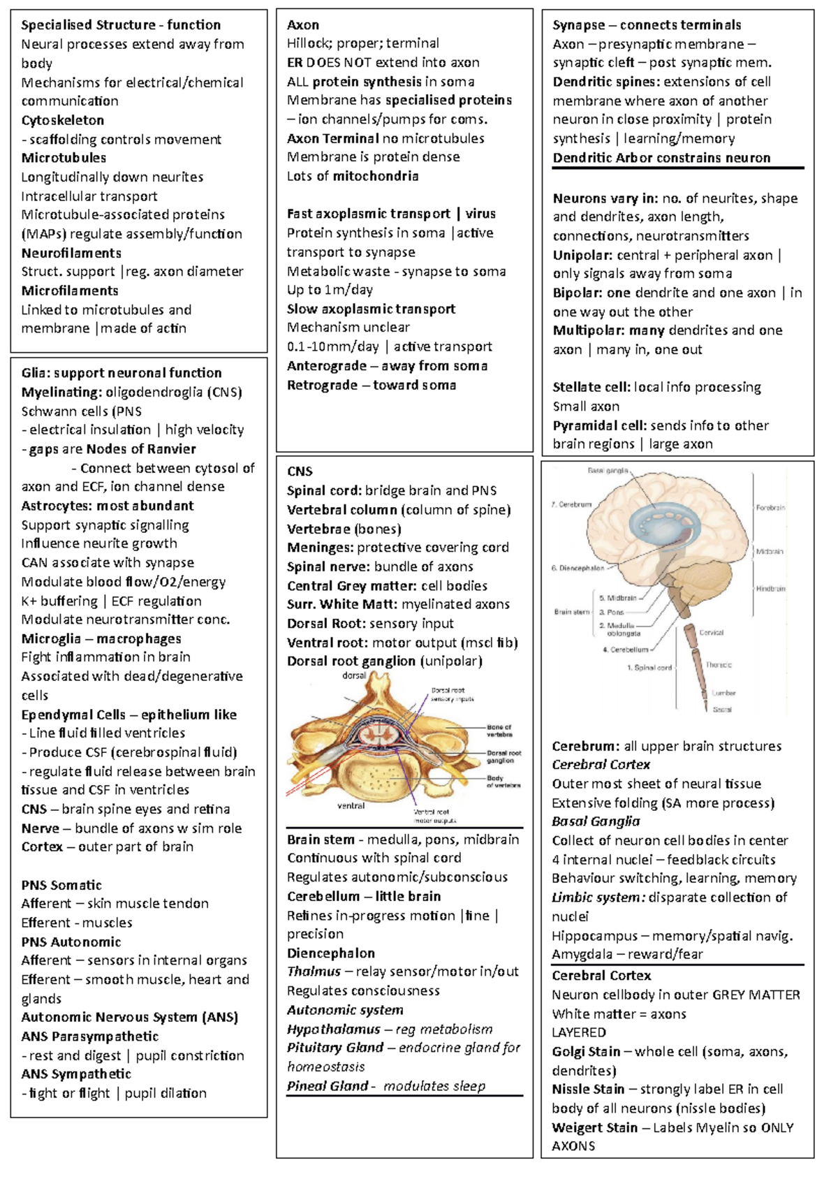 Quiz 1 - 6pg notes - Full Cheat Sheet to the specifications of the ...