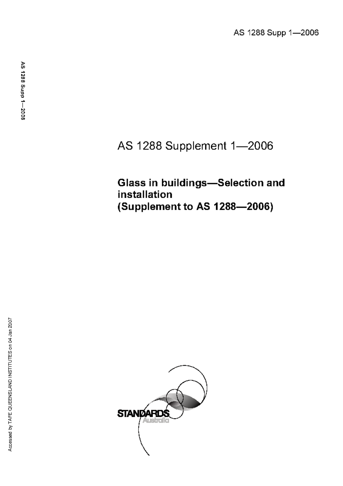 AS 1288.1-2006 - Glass in Buildings - Selection and Installation - AS ...