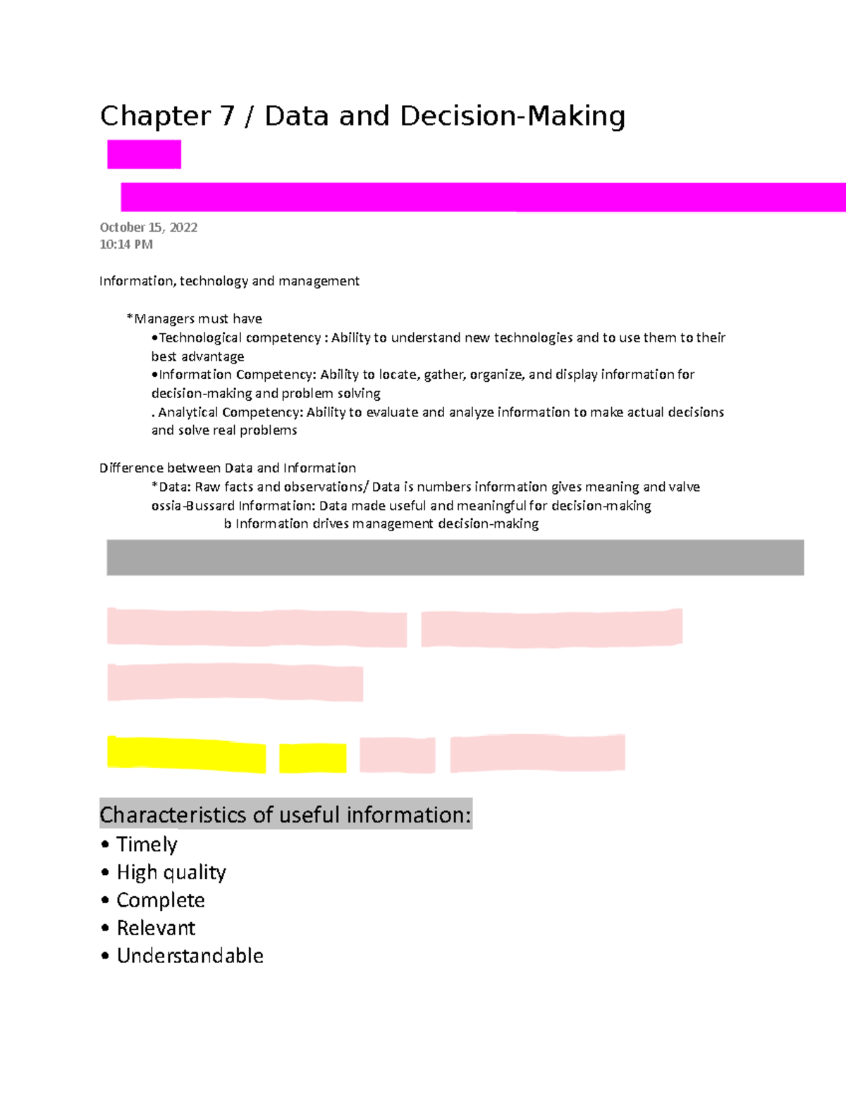 Chapter 7 Data and Decision-Making - Chapter 7 / Data and Decision ...