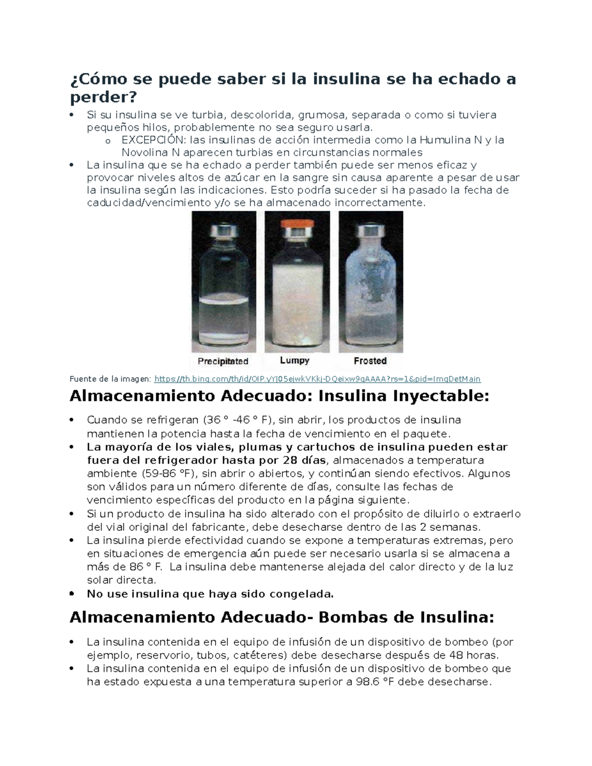 Insulin Storage and Expiration Handout 10.4.2024 Folleto sobre ...