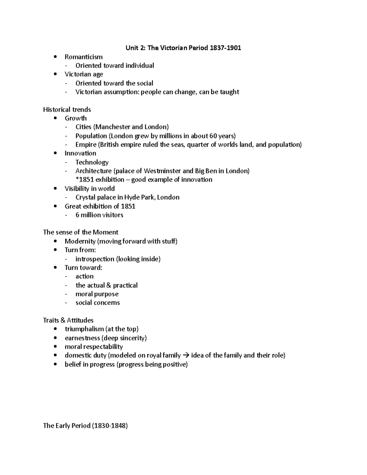 Unit 2- the victorian period - Unit 2: The Victorian Period 1837 ...