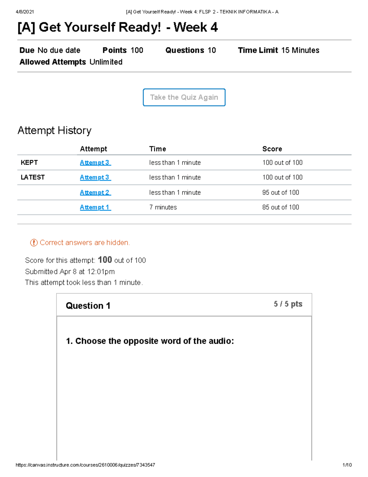 [A] Get Yourself Ready - Week 4 FLSP 2 - Teknik Informatika - A - [A ...