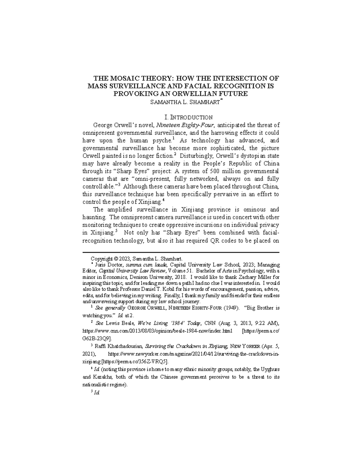 8 shamhart - lecture notes - THE MOSAIC THEORY: HOW THE INTERSECTION OF ...