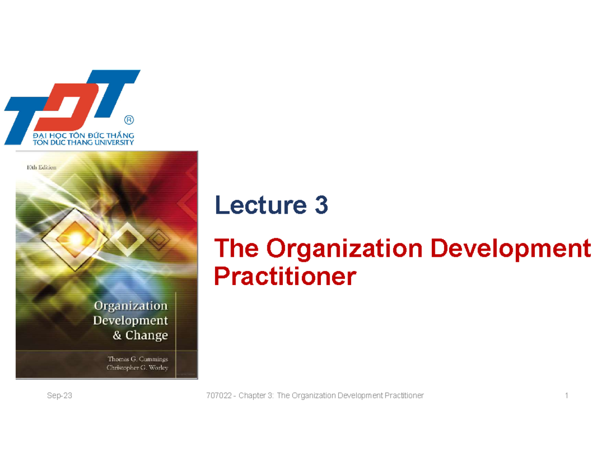 L3 The OD Practitioner - Excellent - Lecture 3 The Organization ...