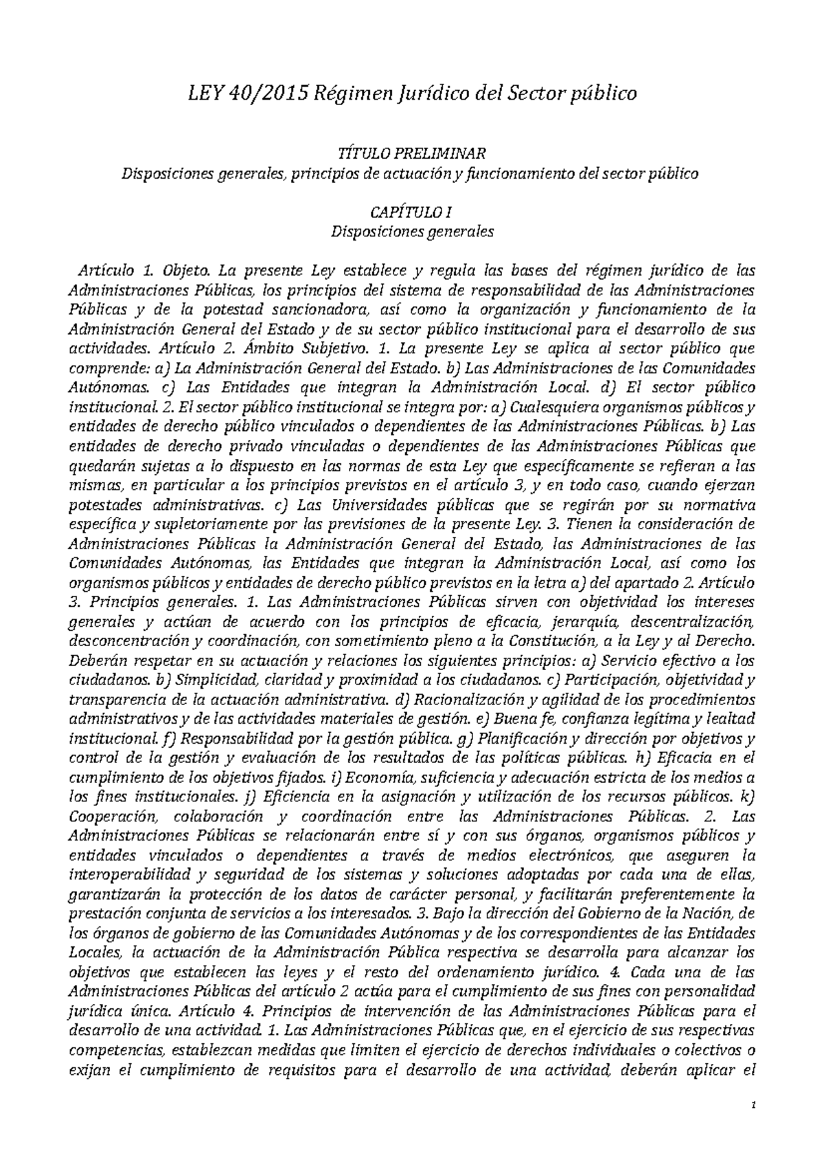 Ley 40-2015 - Derecho constitucional - LEY 40/2015 Régimen Jurídico del ...
