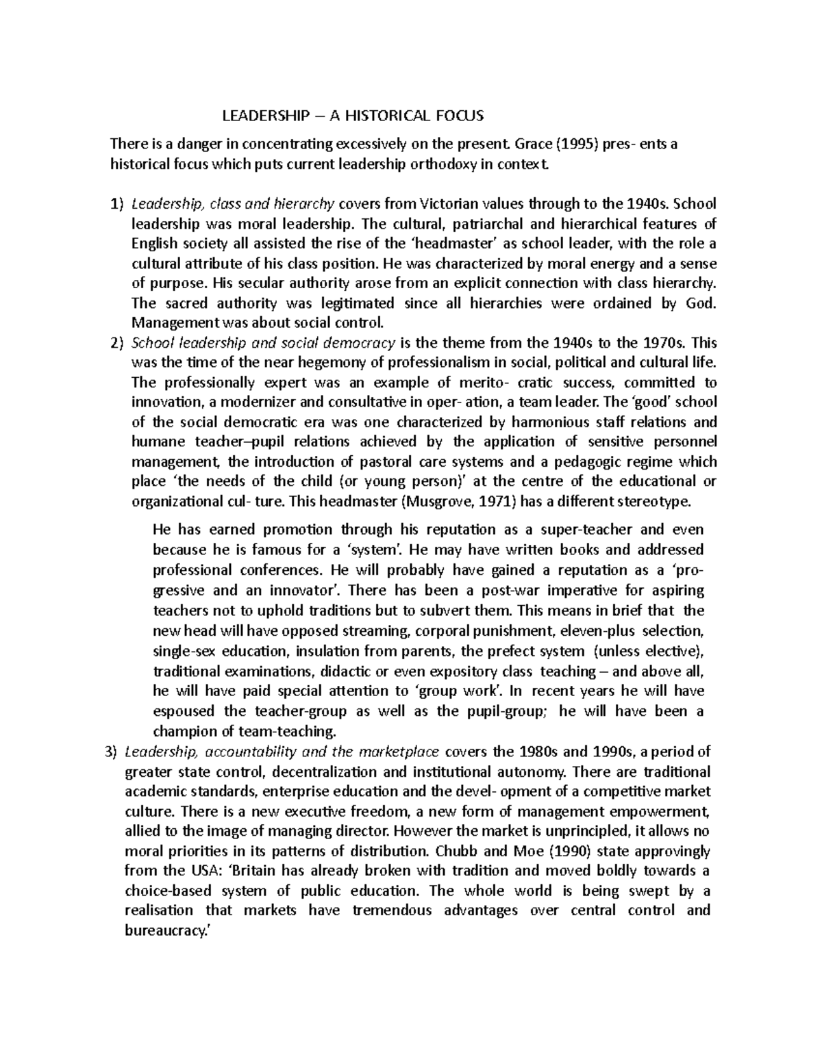 Leadership - the action of leading a group of people or an organization ...