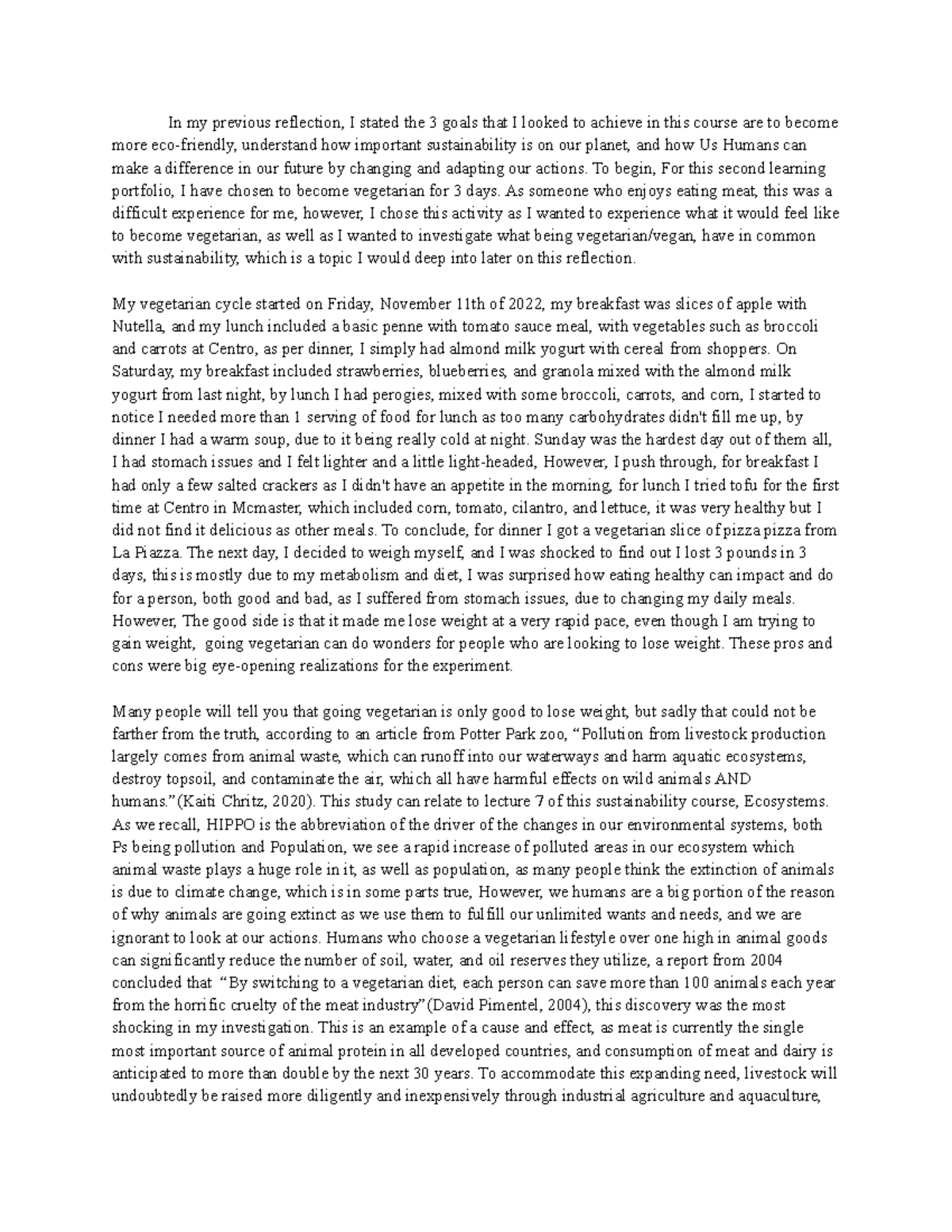 Lp reflection #2 - lp#2 - In my previous reflection, I stated the 3 ...