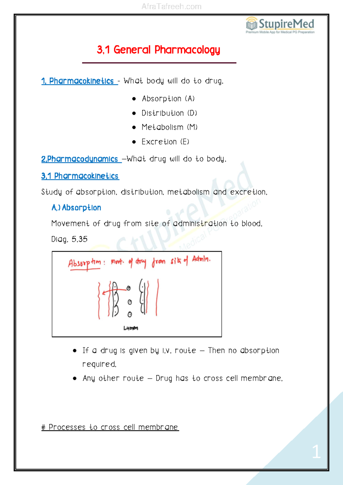 Pharma - General Pharmacology atf - 3. 1 General Pharmacology 1 ...