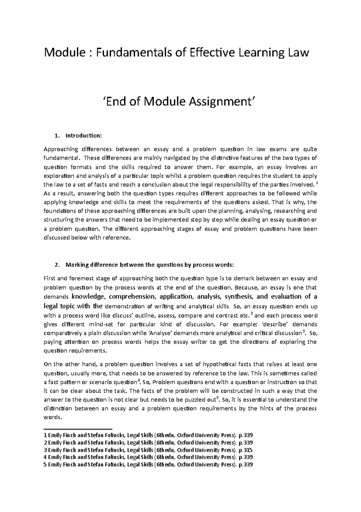 Final assignment - Module : Fundamentals of Effective Learning Law ‘End ...