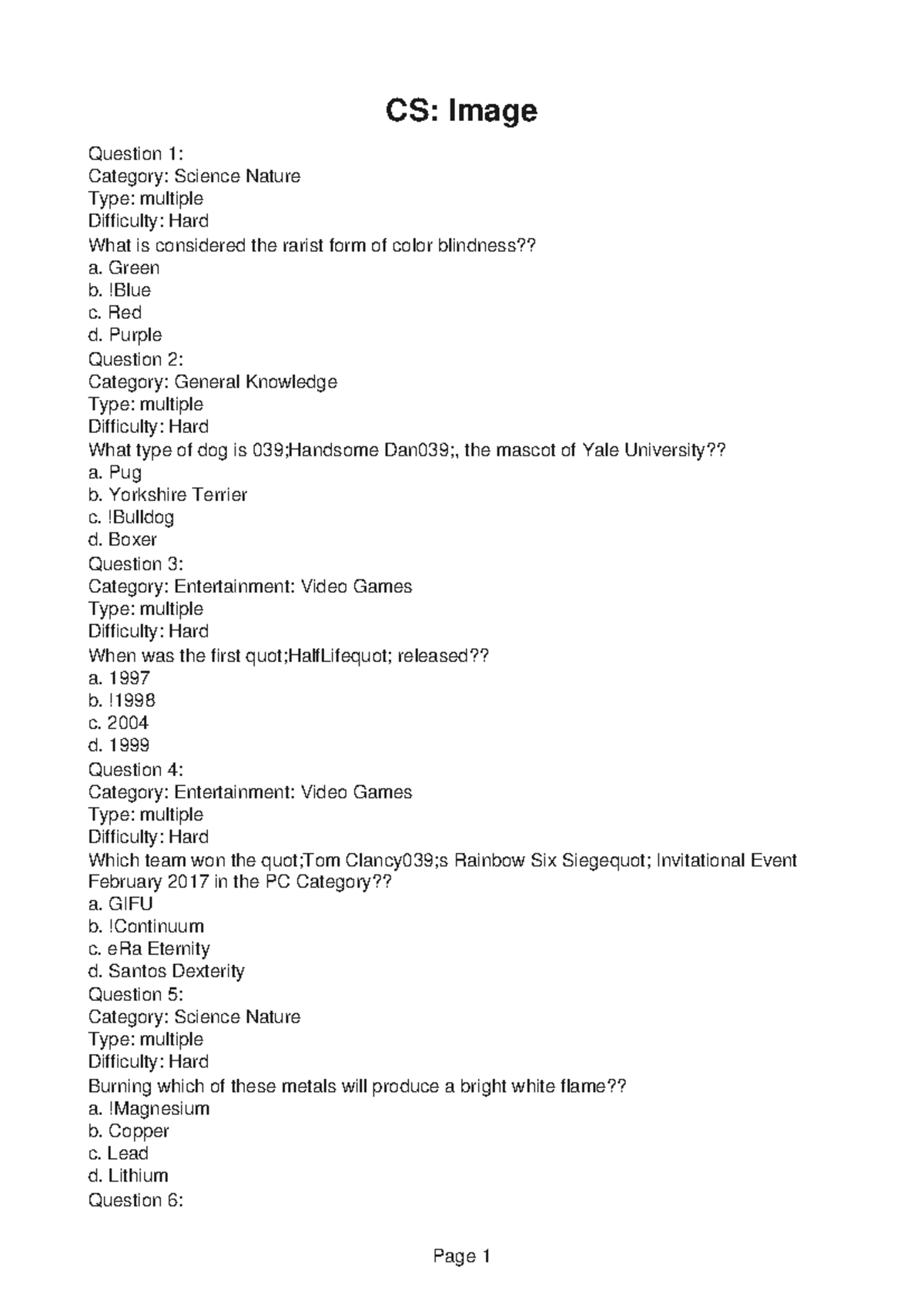 CS260-Sheet-8 - CS260-Sheet-8 - CS: Image Question 1: Category: Science ...