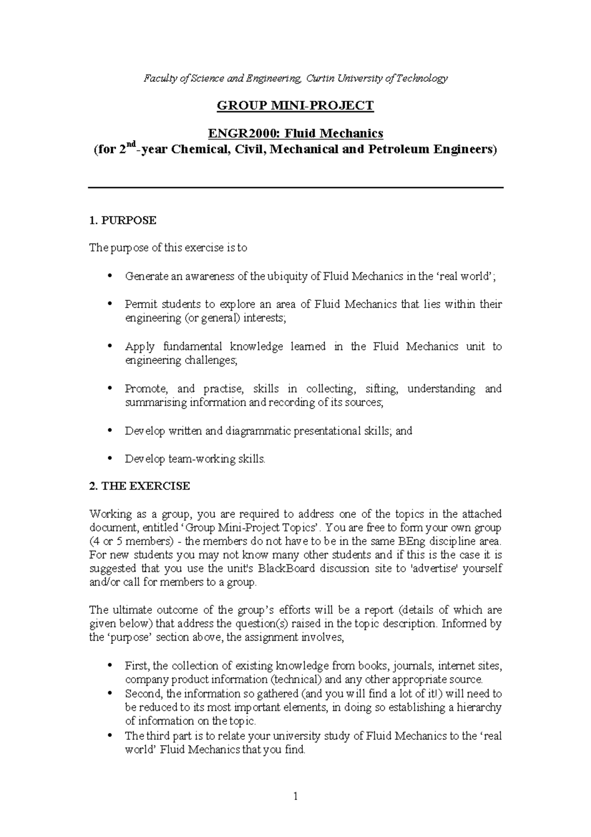 Group Project assignment mini brief 2016 - 1 Faculty of Science and ...