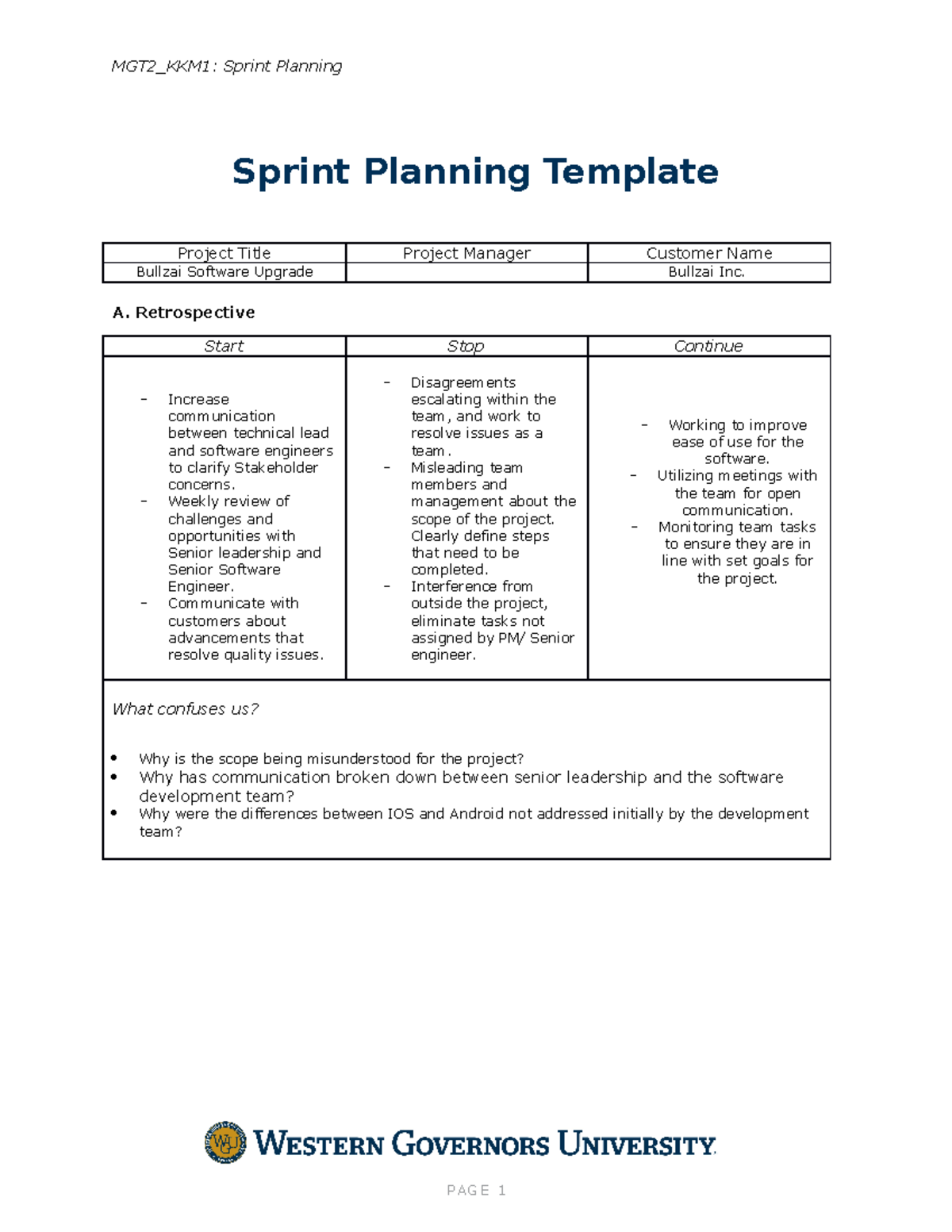 Sprint Planning task 2 - MGT2_KKM1: Sprint Planning Sprint Planning ...