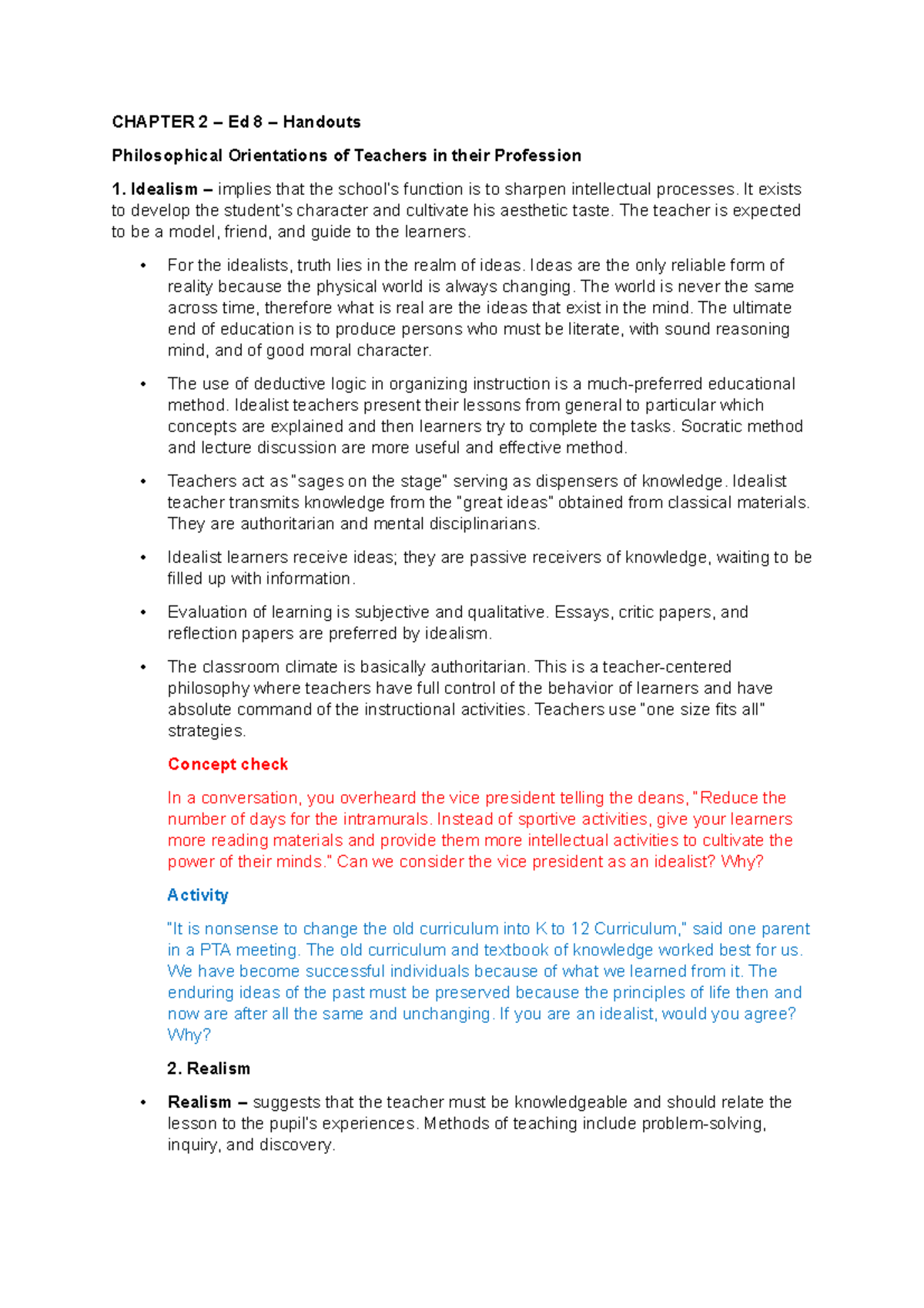 Ed 8 Handouts Chapter 2 - FOR LECTURE/ STUDY - CHAPTER 2 – Ed 8 ...
