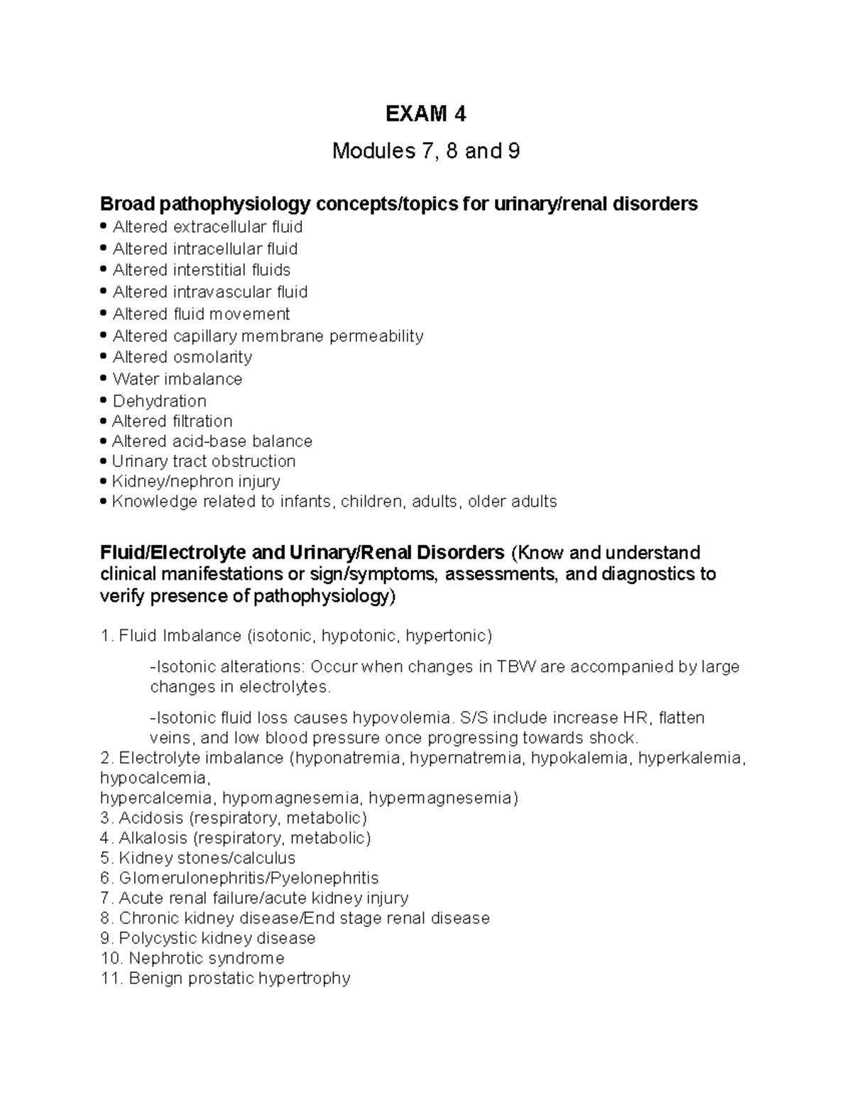 EXAM 4 - exam 4 practice questions - EXAM 4 Modules 7, 8 and 9 Broad ...