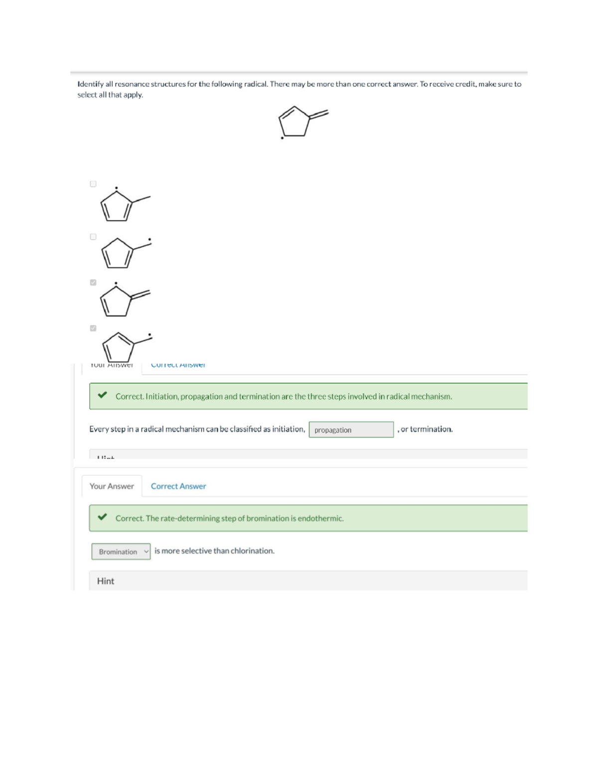 CHEM 331 ch8 - SUMMER ONLINE COURSE HOMEWORK - CHEM 331 - Iowa State ...