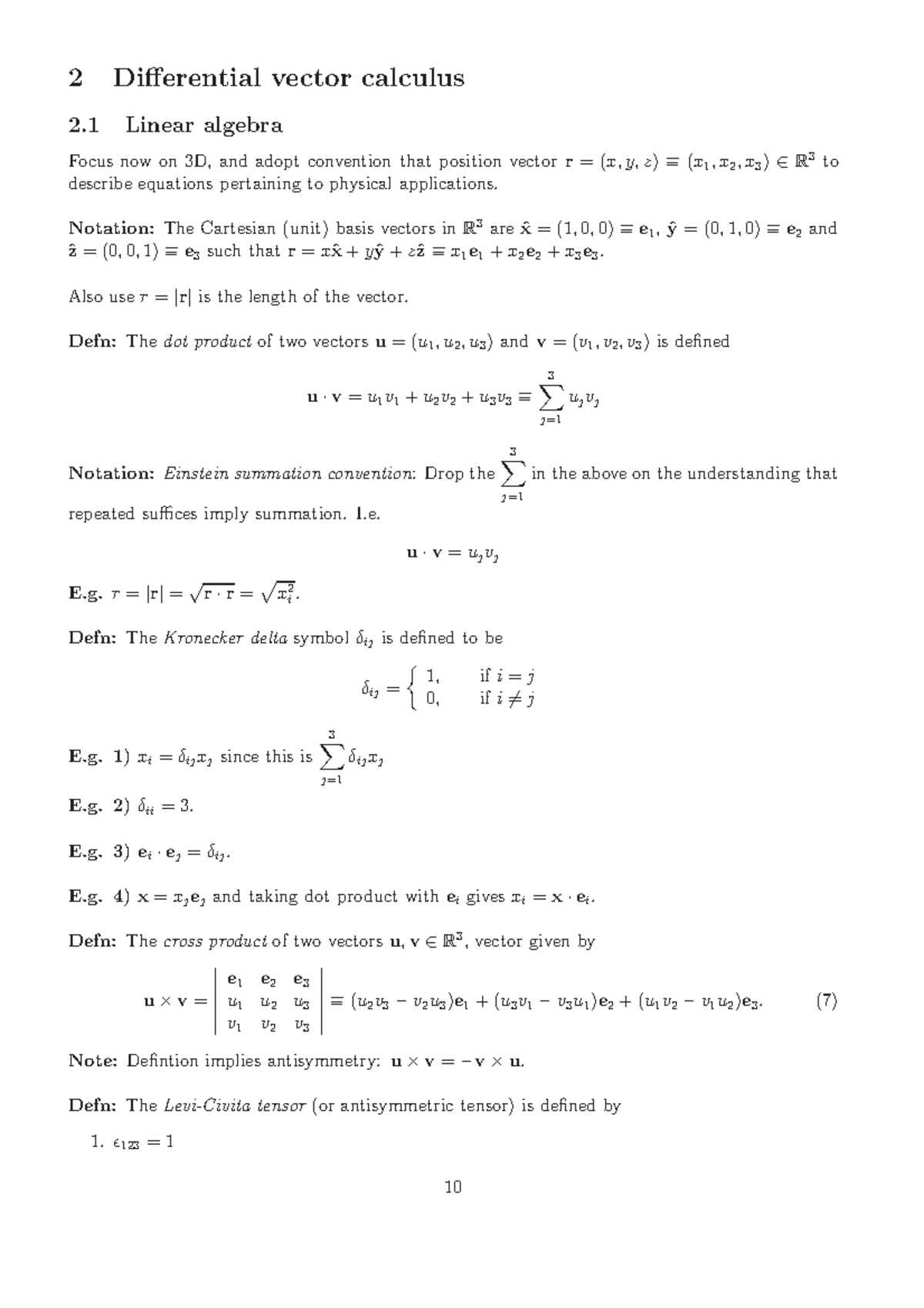 MATH20901 2015-2016 Lecture Notes - Week 2 - 2 Differential vector ...