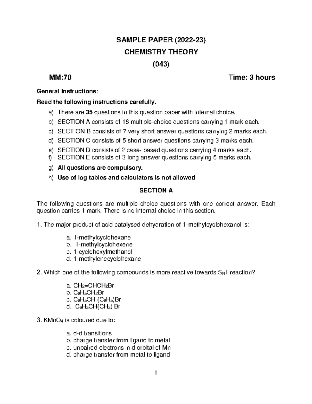 Chemistry-SQP - Notes from chemistry for higher secondary school ...