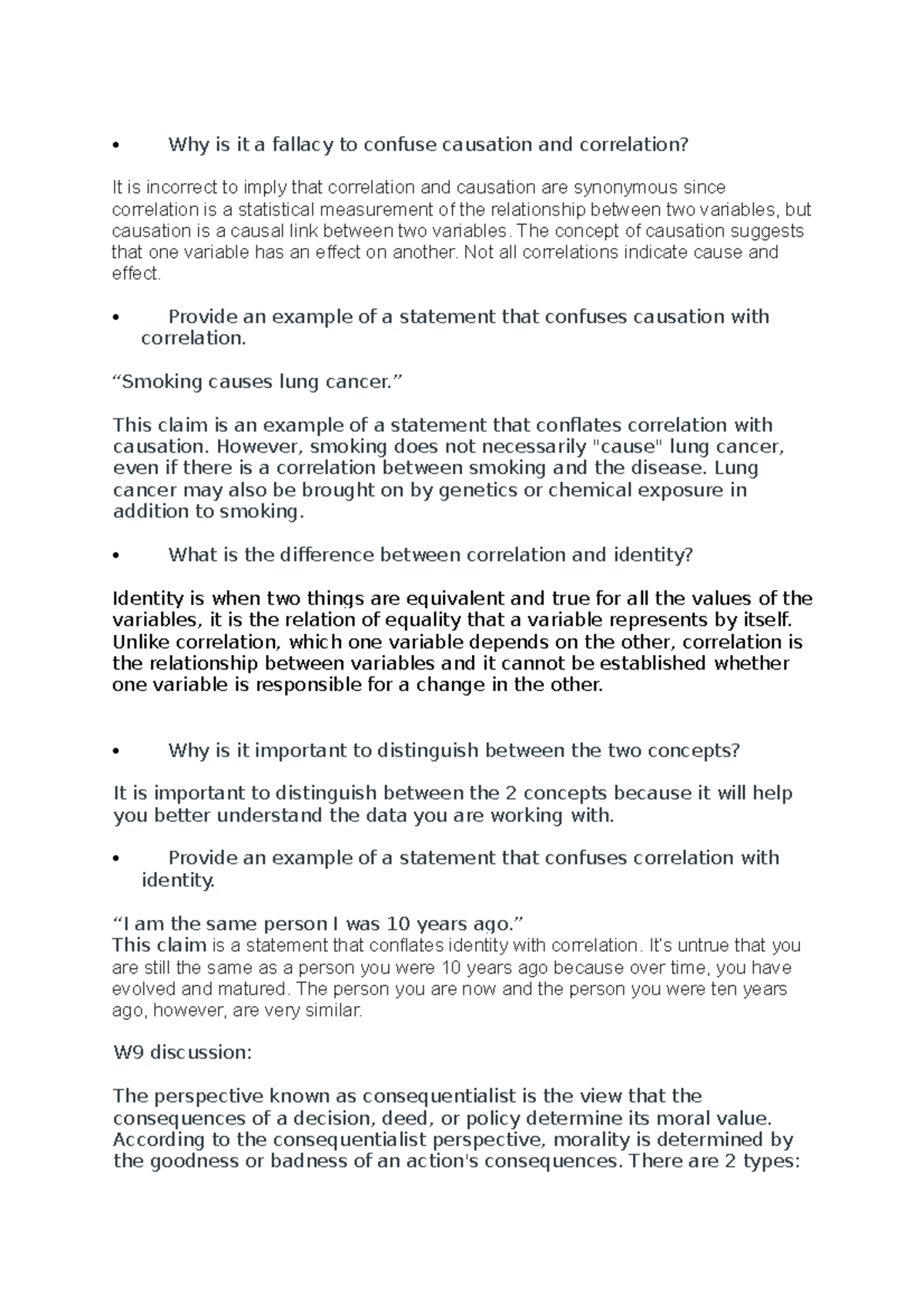 PHIL W8 discussion - Why is it a fallacy to confuse causation and ...