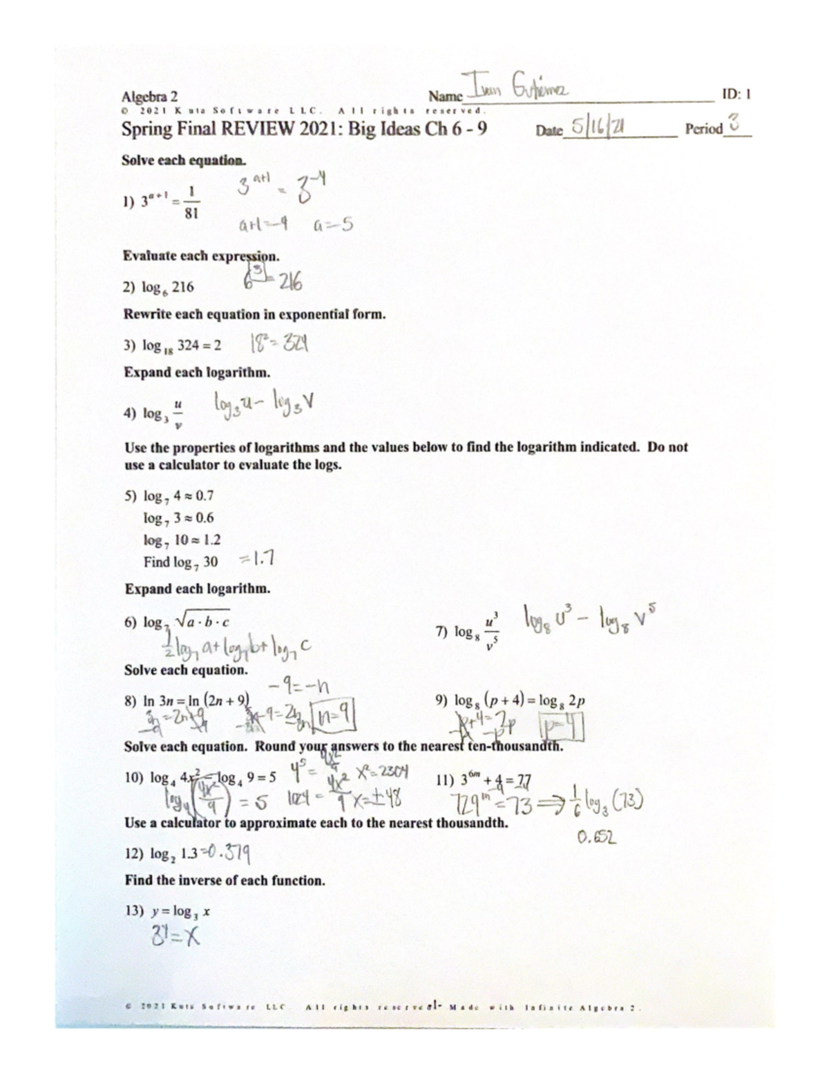 Final Review #1-13 - GEOMETRY - Studocu