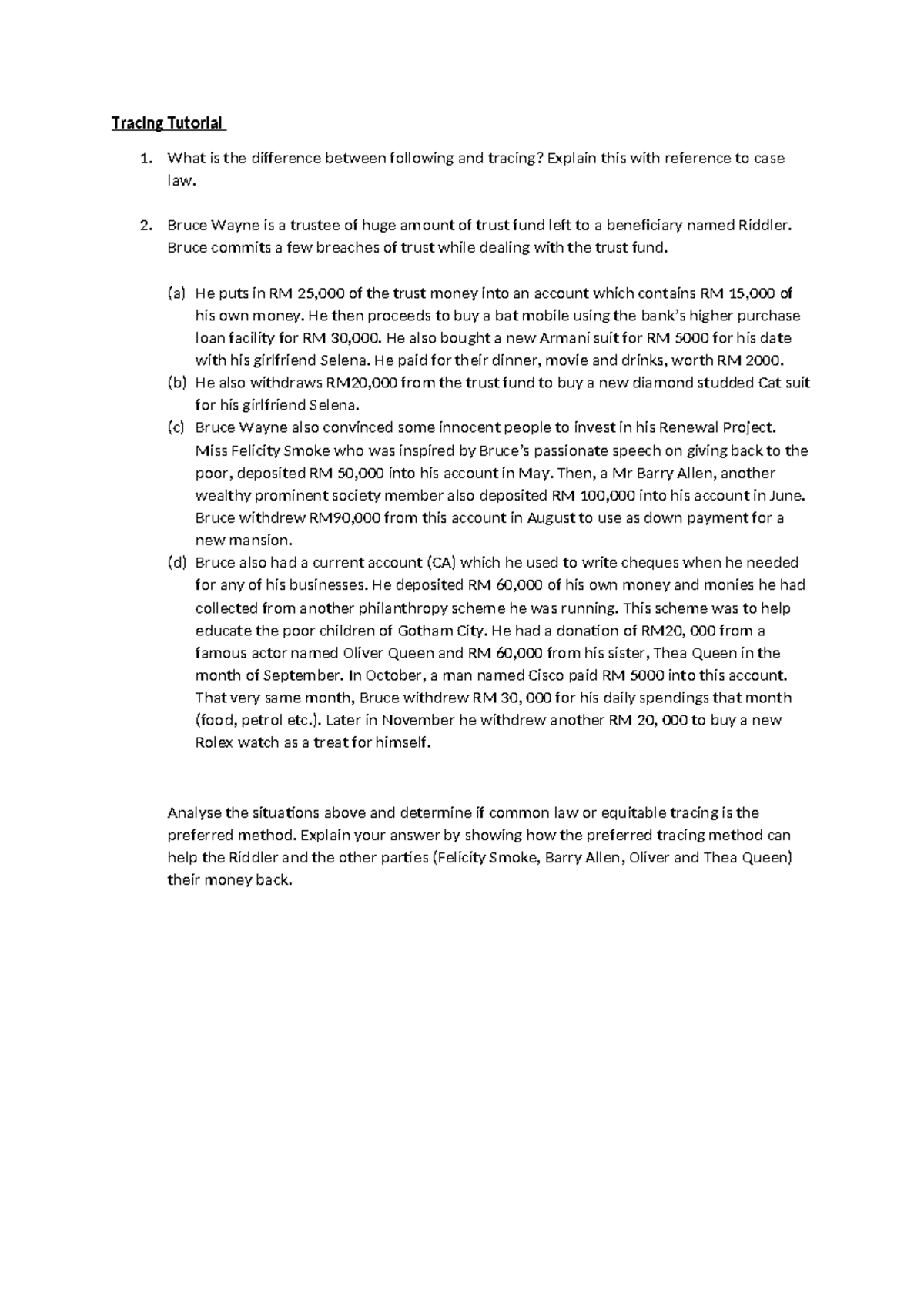 Tracing Tutorial - ... - Tracing Tutorial 1. What is the difference between following and ...