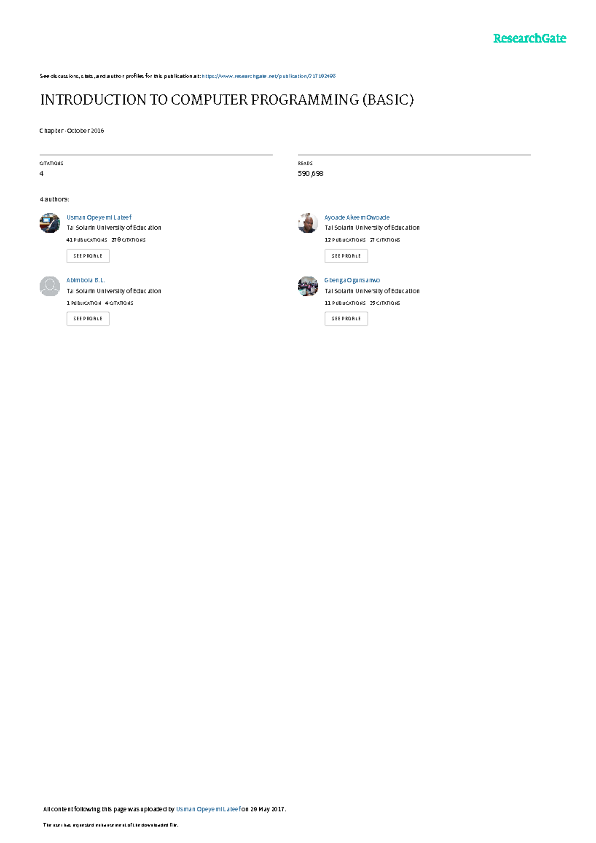 Chapter 6- Cosittext - programming fundamentals and notes - See ...