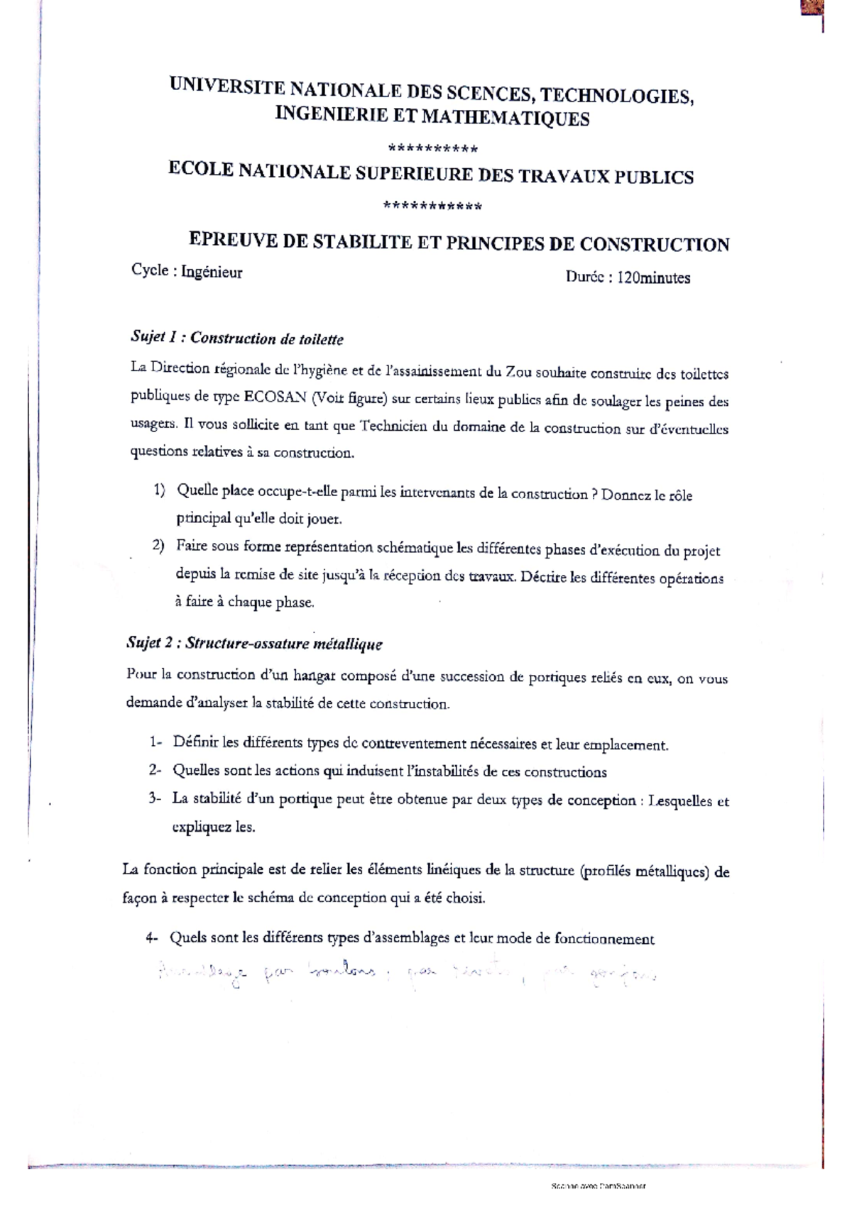 Procédé et principe de construction - Studocu