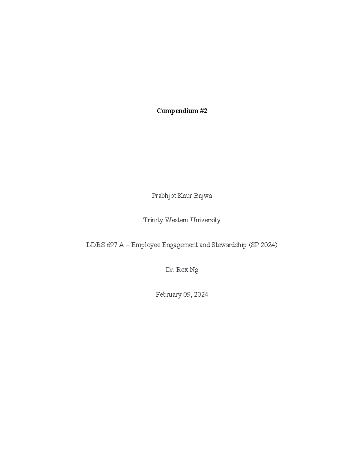 Compendium 2 - Summary Leadership Foundations - Compendium # Prabhjot ...