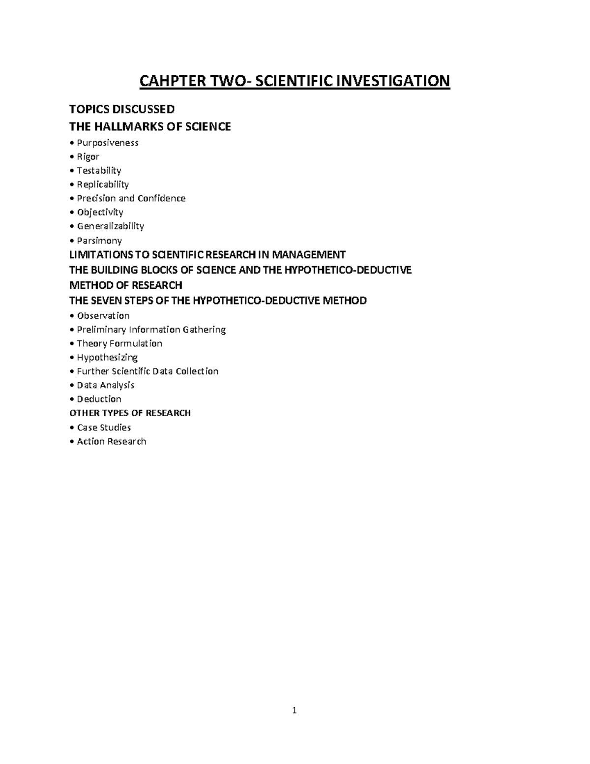 Cahpter Twoscientific Investigation - CAHPTER TWO- SCIENTIFIC ...